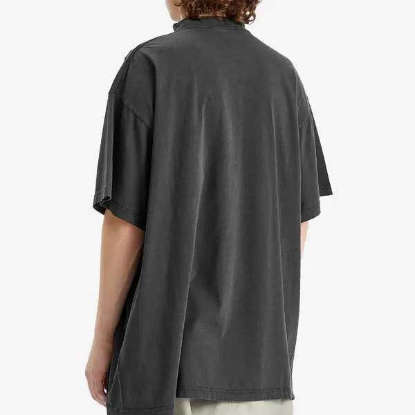 Balenciaga Getaria Tubular Oversized T-Shirt In Faded Washed Black